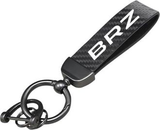 Generic Porte-clés De Voiture En Cuir De Fibre De Carbone Pour Subaru Brz Avec Daccessoire De Voiture Anti-perte