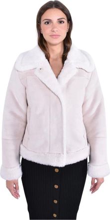 MC2 Saint Barth Femme, Vestes, Beige, Taille: 40 FR Shearling Jacket