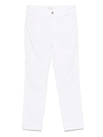 Liu Jo pantalon à ceinture à logo - Blanc