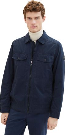 Tom Tailor Herren Casual Blouson Übergangsjacke aus Baumwolle, 10668 - Sky Captain Blue, M