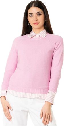 Max Mara Linz Crew Neck Sweater - Femme - Pulls - Rose - Taille: 38 FR