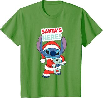 Disney Weihnachten Lilo & Stitch Santas Here T-Shirt