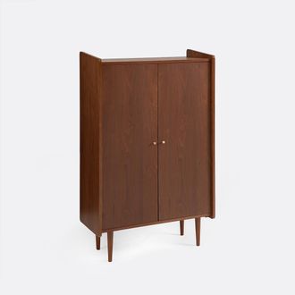 La Redoute Interieurs Buffet Haut Vintage 2 Portes En Plaqu&eacute; Noyer Ronda