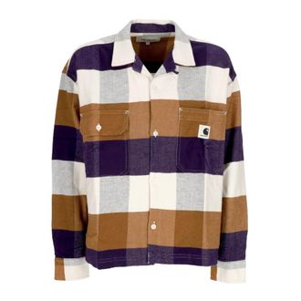 Carhartt Work in Progress Lyman Check/Cassis Langarmshirt - - Blouses & Shirts - Damen - Beige - XS
