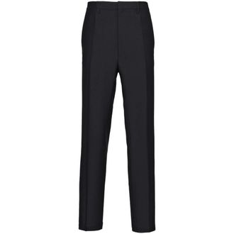 Prada Gerade geschnittene Hose mit Seitenstreifen - - Trousers - Herren - Schwarzk - L