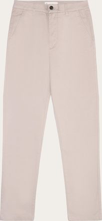 Knowledge Cotton Apparel Damen vegan Hose Damen Iris Slim Pique Light Feather Gray