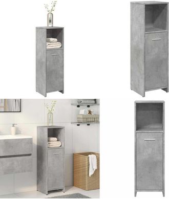 vidaXL Badezimmerschrank Betongrau 30x30x95 cm Holzwerkstoff - Vidaxl