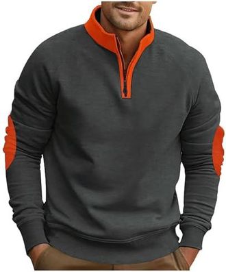 Generico Chandails Homme Col Moyen &agrave; Quatri&egrave;me Slim Fit L&eacute;ger Col Loupoir Pull D&eacute;contract&eacute; Pulls Classique Intemporel Cardigan de Gentleman Britannique Minimal