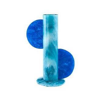 Jonathan Adler Vase Mustique - Bleu - Acrylique - Designer Jonathan Adler