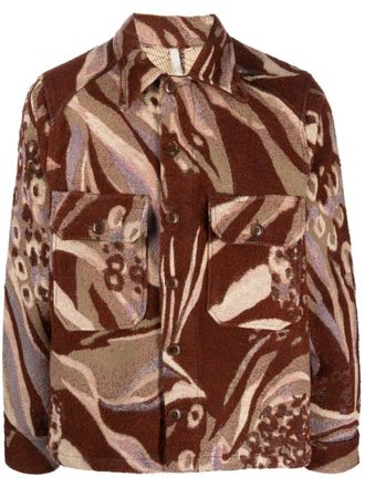 Sunflower veste boutonnée Animal CPO - Marron