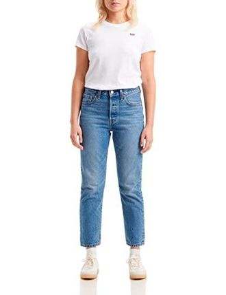 Levi's 501 Crop Jeans Femme, Medium Indigo Worn In, 32W / 30L