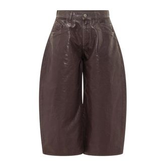 The Attico Long Pant Glossy - - Trousers - Damen - Braun - W27