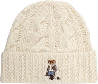 Polo Ralph Lauren Bonnet en laine - Femme - Accessoires - Beige - Taille: ONE Size