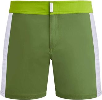 Vilebrequin Homme, Maillots de bain, Vert, Taille: XL Merle Color Block Swim Trunks