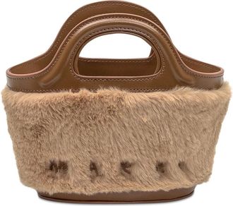 Marni Femme, Sacs, Beige, Taille: ONE Size Mini Sac Bandouli&egrave;re en Cuir