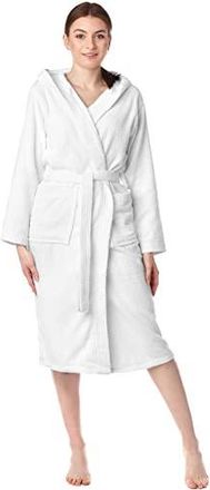 Ladeheid Peignoir de Bain &Eacute;ponge 100% Coton Organique Femme LA40-225 (Blanc (P01), M)