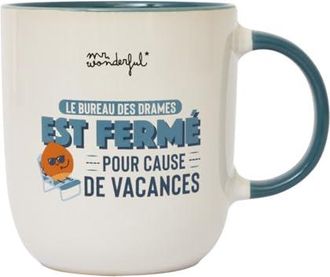 Mr. Wonderful Tasse - Das B&uuml;ro der Dramen ist wegen Urlaub geschlossen - Keramiktasse mit lustiger Botschaft