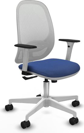 Piqueras y Crespo Schreibtischstuhl aus zylindrischem Stoff mit 1D-Armlehnen, h&ouml;henverstellbare Lendenwirbelst&uuml;tze, ausgestattet mit 3 Positionen und Schneideschaum, We