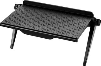 BESPORTBLE Multifunktionales Kunststoff Bildschirm Regal Platzsparendes Tv und Computer Screen Storage Rack Stabiles Schwarzes Desktop Ablagefach ohne Bohren Lan