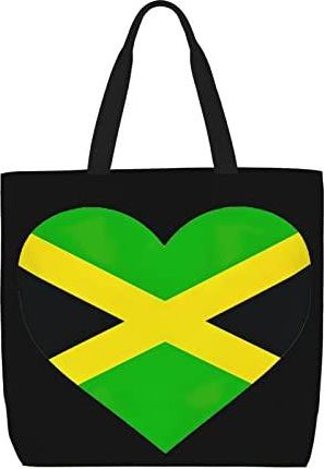 Generic Sac Fourre-Tout Drapeau De La Jama&iuml;que Sac &Agrave; Provisions Lavables Avec Poign&eacute;es Sacs &Agrave; Main, Pour &Eacute;cole, Voyage, Burea, Shopping