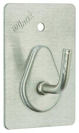 Brinox Mini Kleiderbügel Selbstklebend 5.3x3.6x2.6 cm rostfreier edelstahl, Blister mit 2 Einheiten