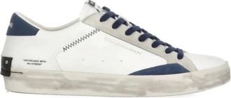 Crime London Homme, Chaussures, Blanc, Taille: 44 EU Distressed Baskets
