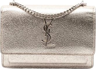 Saint Laurent Pre-owned Sac bandouli&egrave;re The Sunset - Femme - Pre-owned - Beige - Taille: ONE Size