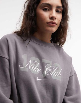 Nike Studio Fleece sweat oversize 1972 gris
