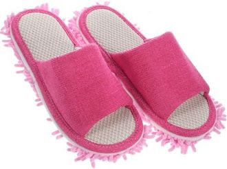 Hemobllo Chaussures De Nettoyage De Sol Chenille Lavables Et Réutilisables Pour Femmes Efficaces La Poussière Saleté