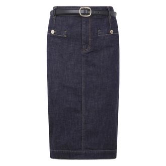 Self Portrait Femme, Jupes, Bleu, Taille: 40 FR Denim Skirts