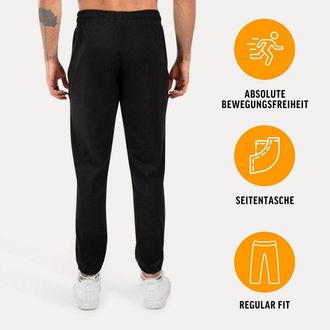 Smilodox Jogginghose Delian, Bequeme Sporthose mit 3D Rubber Print, Elastischem Bund Hohe Bewegungsfreiheit Minimalistisches Design, Freizeit Gym Alltag