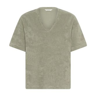 Part Two Femme, Tops, Vert, Taille: 42 FR Tee Vétiver avec encolure en V