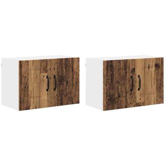 vidaXL Küchenwandschrank 2 pcs Altholz 60 x 31 x 40 cm Holzwerkstoff vidaXL