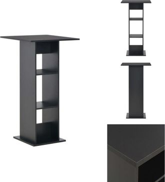 vidaXL Bartisch Schwarz 60x60x110 cm - Esstisch - Bartisch - Wohnzimmertisch - Hochstuhltisch - Schwarz
