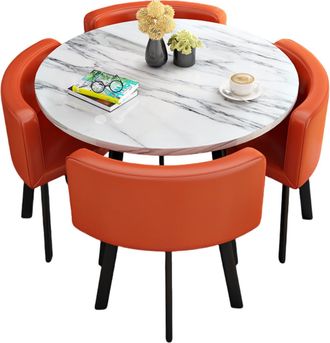 Generic B&uuml;rom&ouml;bel, 4 St&uuml;hle mit Tisch, Konferenztisch-Set, K&uuml;chentisch mit 4 St&uuml;hlen, platzsparender Empfangstresen, Fr&uuml;hst&uuml;ckstisch, Lounge- und Besprechungs