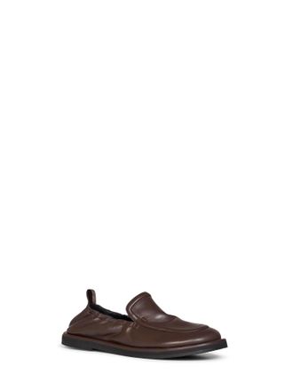 STUDIO NICHOLSON Mens Loafers Donovan Nappa Leather Chocolate Brown