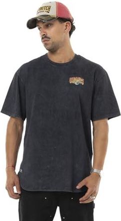 Von Dutch Tee Shirt Homme 100% Coton, T Shirt Homme, Oversize, Col Rond & Manches Courtes, Gris Taille XL