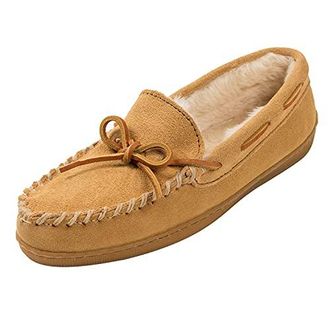 Minnetonka Pile Lined Hardsole, Mocassins (loafers) femme - Beige - Beige (marron clair), 38