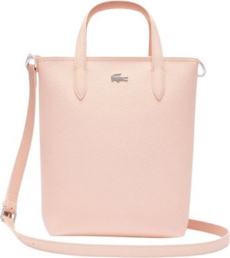 Lacoste Femme, Sacs, Brun, Taille: ONE Size Sac Vertical R&eacute;versible Anna Angora Latte