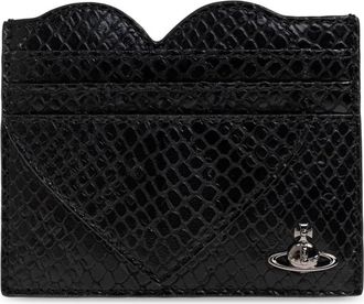 Vivienne Westwood Femme, Accessoires, Noir, Taille: ONE Size Porte-cartes en forme de coeur