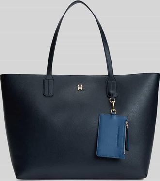 Tommy Hilfiger Shopper mit Rei&szlig;verschlussfach und Anh&auml;nger f&uuml;r Kleinigkeiten