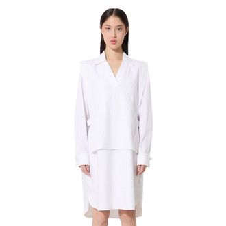 Kenzo Robe chemise longueur genou Oxford - Femme - Robes - Blanc - Taille: 36 FR
