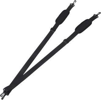 Cabilock 2pi&egrave;ces Sangle R&eacute;glable De Rechange Pour Sac &agrave; Dos Ordinateur Portable Et Bagages Bandouli&egrave;re Nylon Noire Avec Coussinet Souple