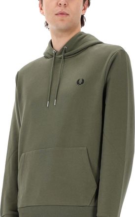 Fred Perry Cotton Hoodie - Green