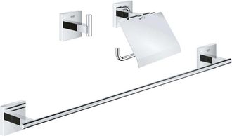 GROHE QuickFix Start Cube - Bad-Accessoires-Set 3 in 1, verchromt 41124000