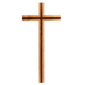 Angoily Massives Holzkreuz Deko Ornament Handgefertigt Robustes Holz Einfach Aufzuh&auml;ngen f&uuml;r Zuhause B&uuml;ro Kirche Religi&ouml;se Wanddekoration Glatte Oberfl&auml;che La