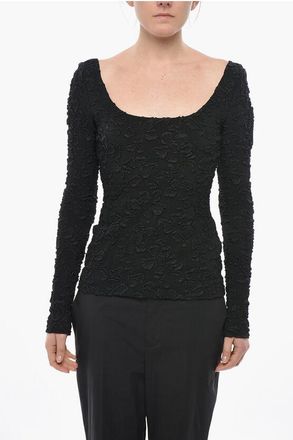 Givenchy Silk-Blend Top with Embossed Motif size 40