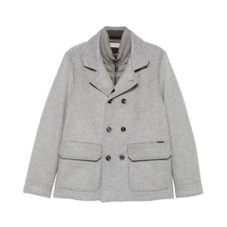 Moorer Manteau crois&eacute; - Homme - Manteaux - Gris - Taille: M