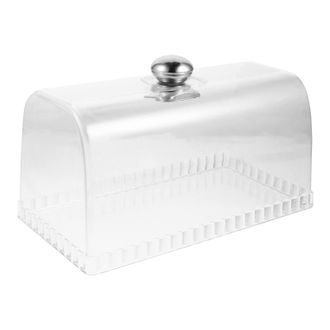 DOITOOL Kunststoff-Tortendeckel, quadratisch, transparent, f&uuml;r Tortenst&auml;nder, Abdeckung, Lebensmittelplatte, Deckel mit Edelstahlgriff