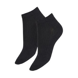 Wolford Chaussettes basses c&ocirc;tel&eacute;es en coton - Femme - Sous-v&ecirc;tements - Noir - Taille: S